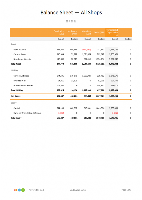Best multi-company consolidation reports with Calxa