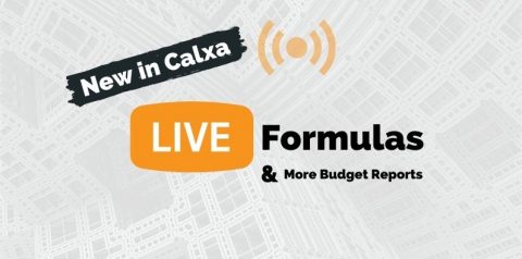 New in Calxa: Live Formulas and More Budget Reports - Calxa